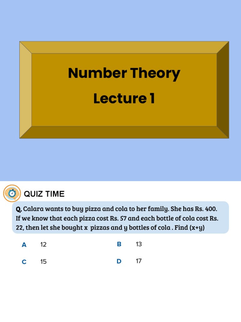 Number Theory | PDF | Numbers | Discrete Mathematics