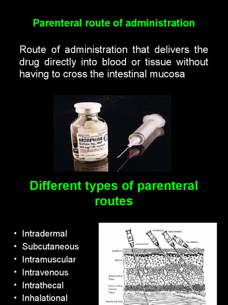 Parenteral Injection Guide | PDF | Injection (Medicine) | Health Care