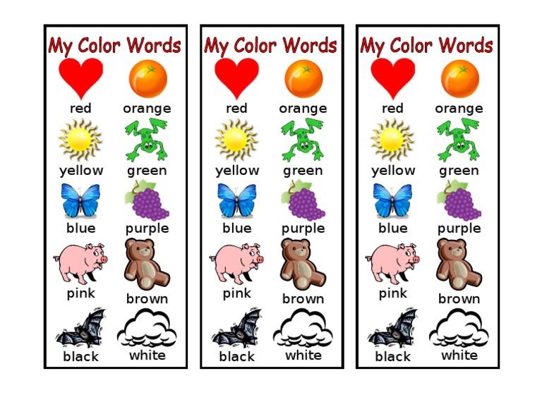 Color Words | PDF | Cooking, Food & Wine | Mystery, Thriller & Crime ...