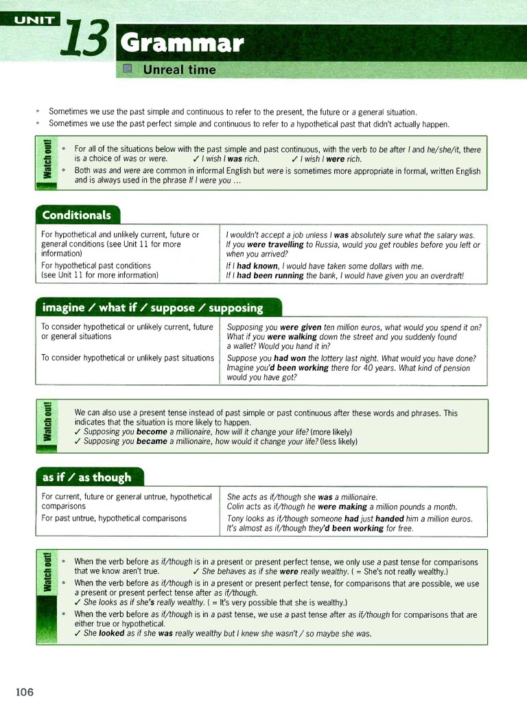 Destination Grammar and Vocabulary C1-C2-Unit 13-Unreal Time | PDF