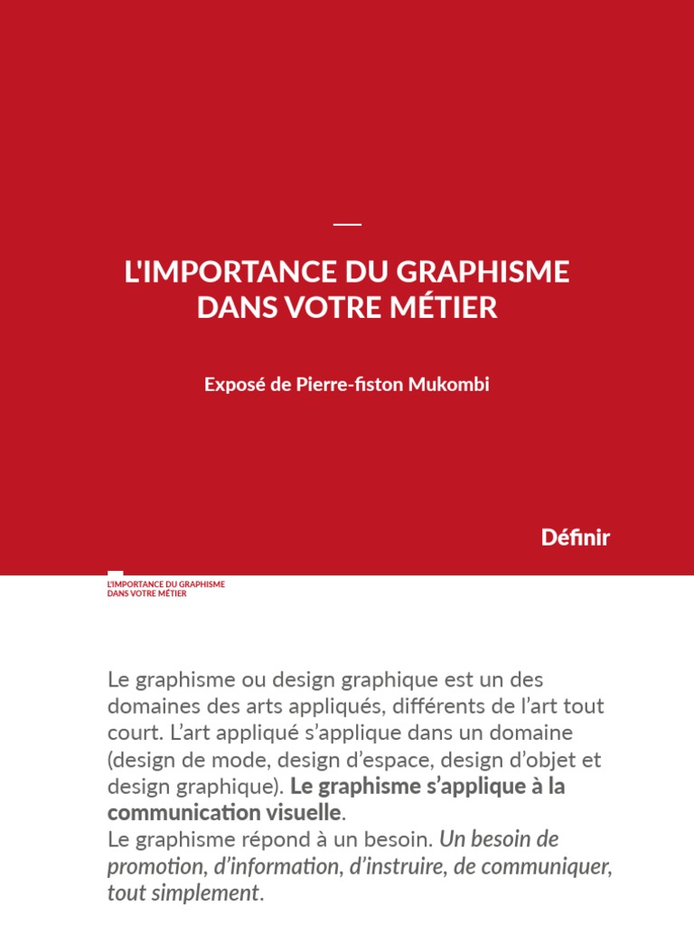 L'importance Du Graphisme Dans Votre Métier | PDF
