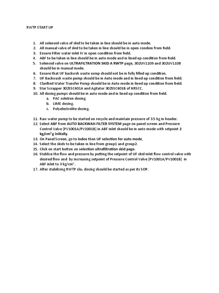 RWTP Start Up | PDF | Technology & Engineering