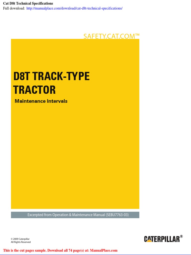 Cat d8t Technical Specifications | PDF