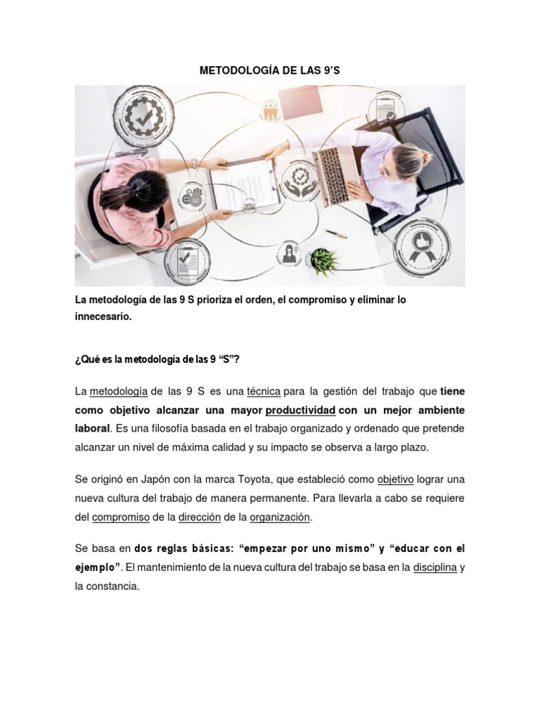 Metodología de Las 9S | PDF