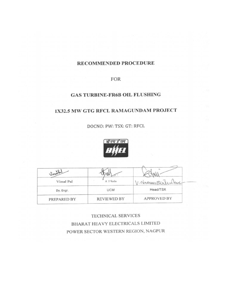 GT Lube Oil Flushing | PDF | Pump | Lubricant