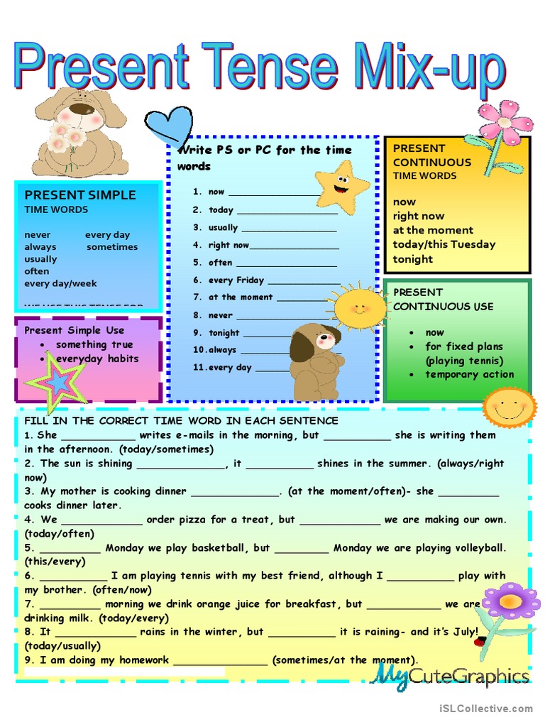 Present Simple and Present Continuous | PDF