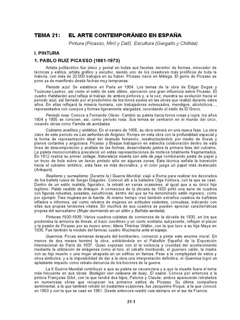 Arte Contemporáneo en España | PDF