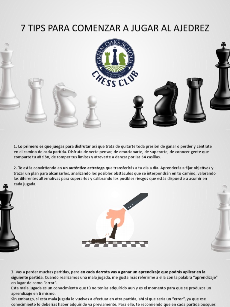 7 Tips para Comenzar A Jugar Al Ajedrez | PDF | Ajedrez | Aprendizaje
