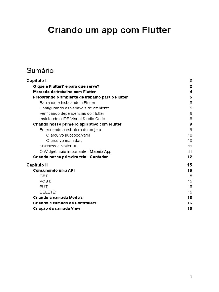 Criando Um App Com Flutter | PDF | Linguagem de programação | Protocolo ...