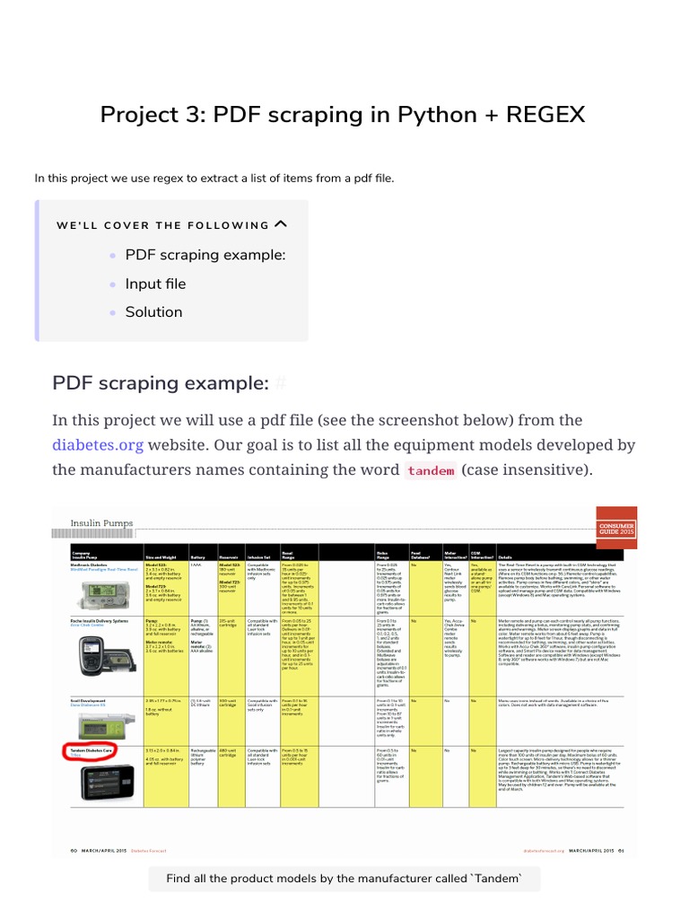 22 Project 3 PDF Scraping in Python REGEX | PDF | Information ...