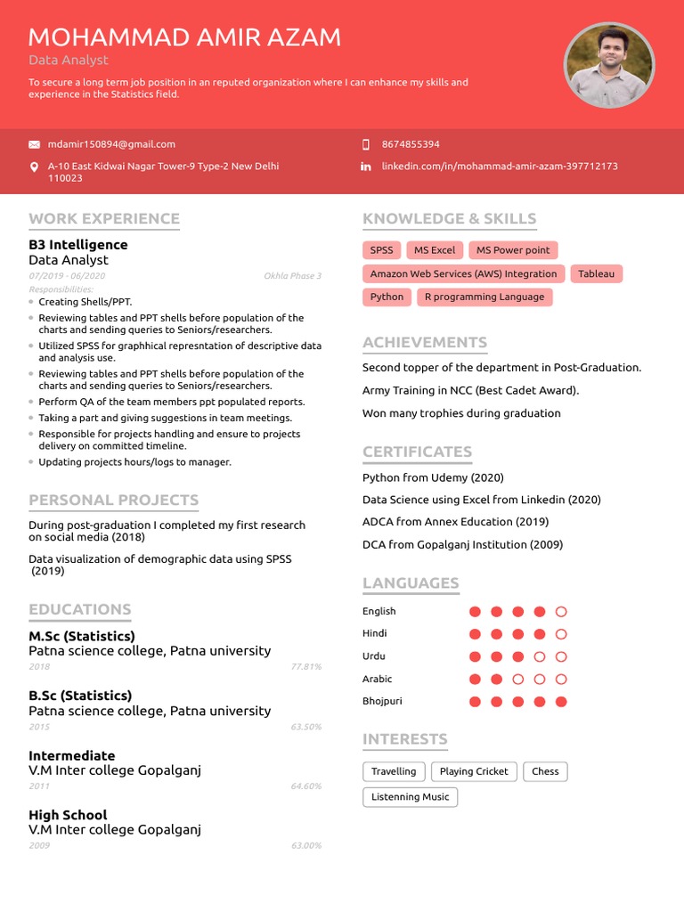 Amir Azam CV | Download Free PDF | Information Technology | Information ...