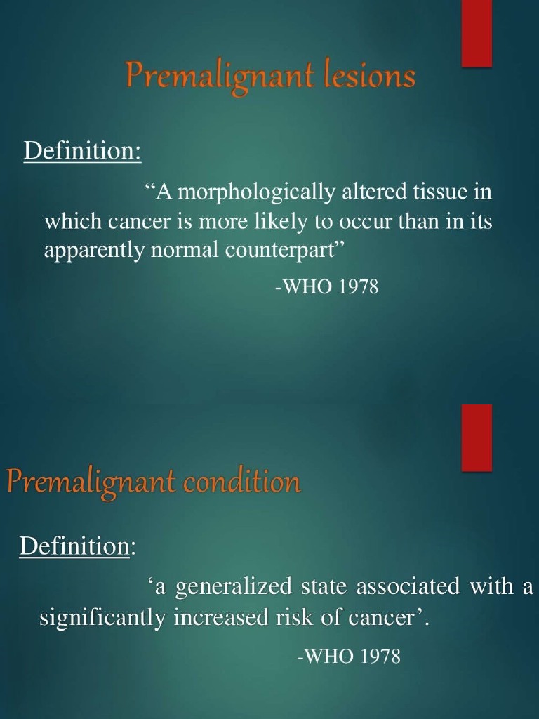 Premalignant Lesions and Conditions | PDF