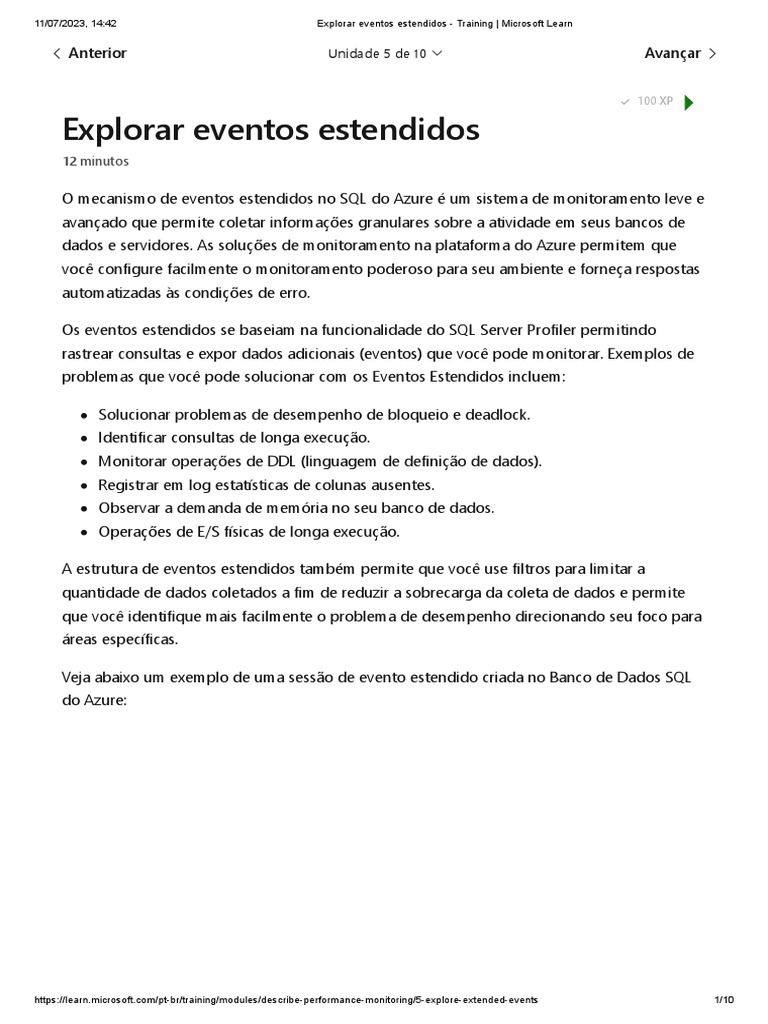 Explorar Eventos Estendidos - Training - Microsoft Learn | PDF ... Explorar Eventos Estendidos - Training - Microsoft Learn | PDF ...