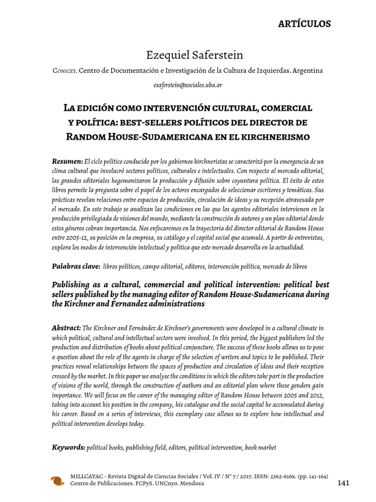 Ezequiel Saferstein | PDF | Publicación | Marketing