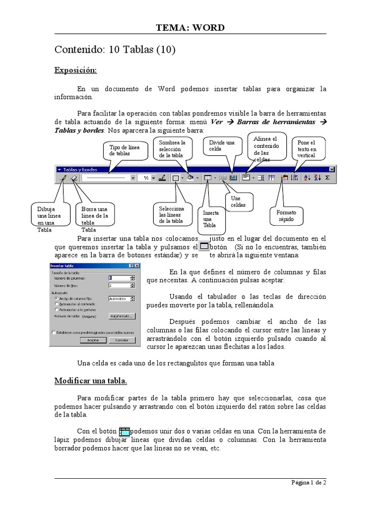 10 Tablas Basicas | PDF | Informática | Software