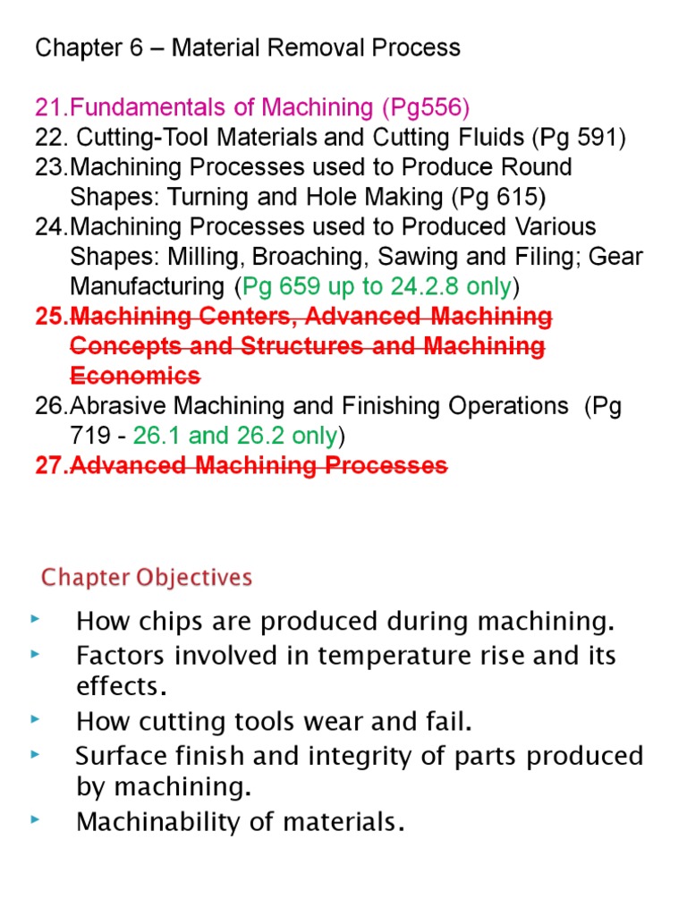 1 - Chapter 6 - 1 - 1 Material Removal Process - Introduction 21-1 ...