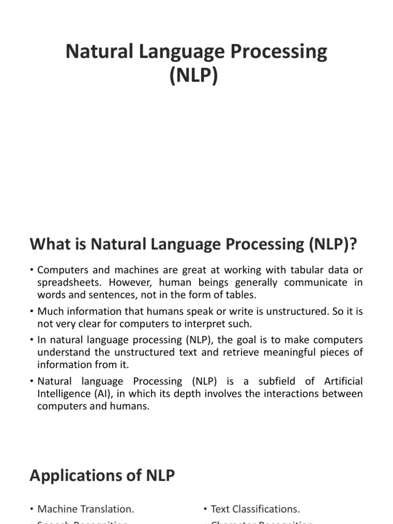 Natural Language Processing (NLP) | Download Free PDF | Cybernetics ...
