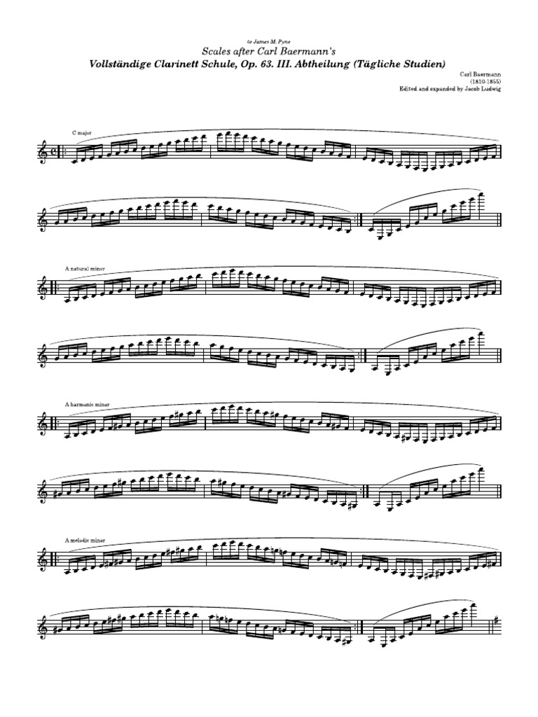 Ludwig-Baermann - Clarinet Method, Op. 63, Div. III (Daily Studies ...