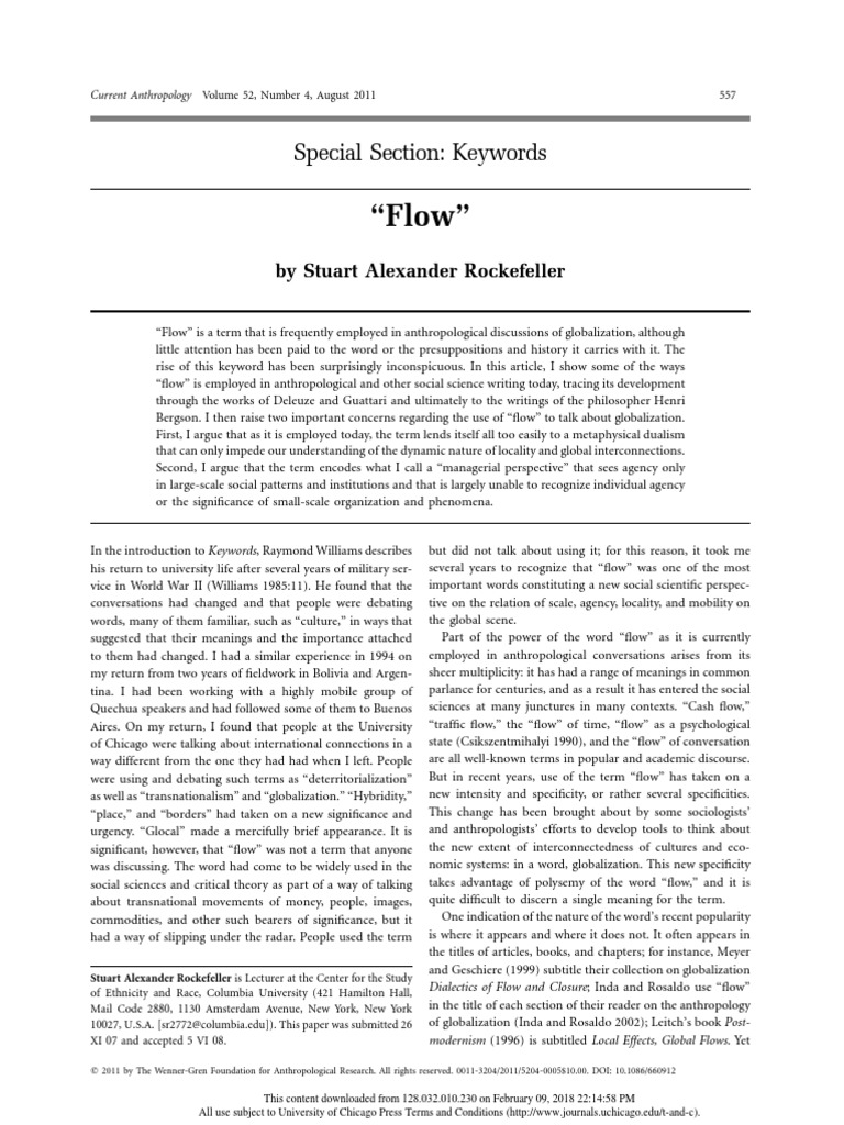 Rockefeller, Flow | PDF | Philosophy | History