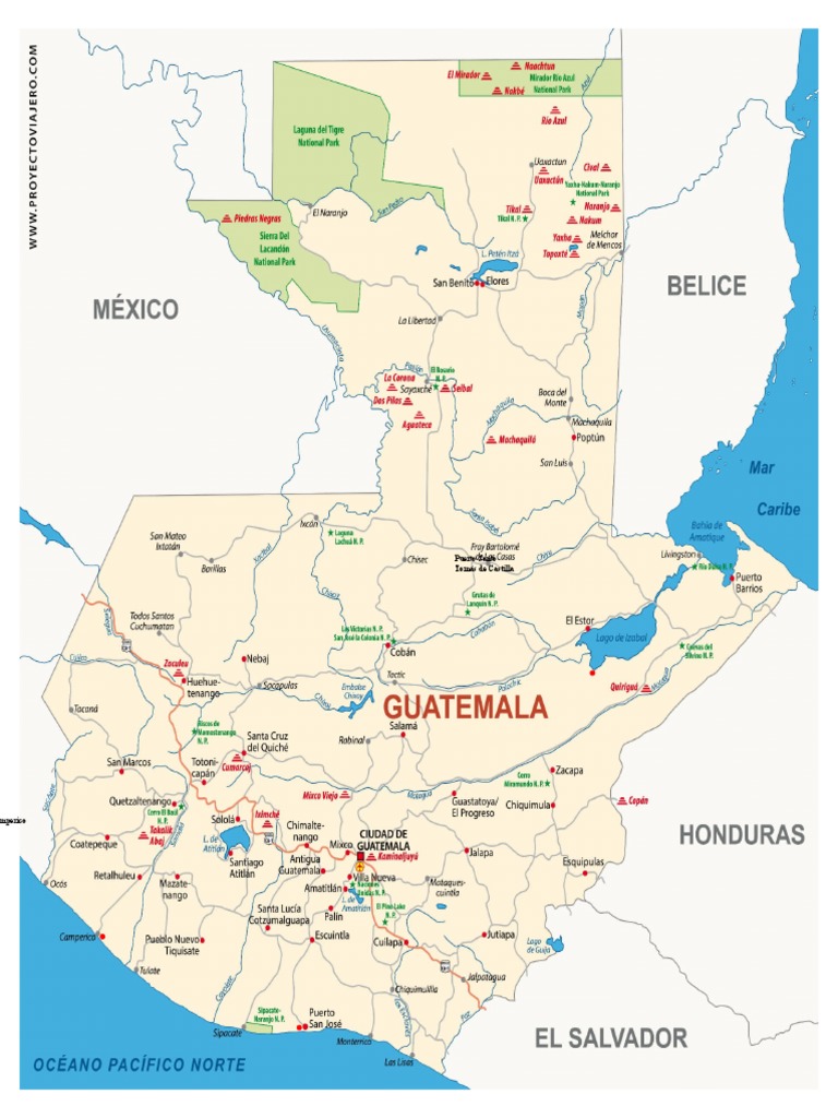 Mapa Con Los 5 Puertos de Guatemala | PDF