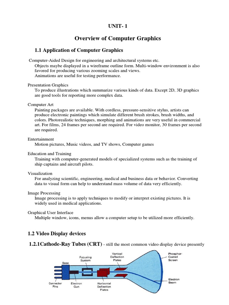 Computer Graphics Notes | PDF | Cartesian Coordinate System | Computer ...