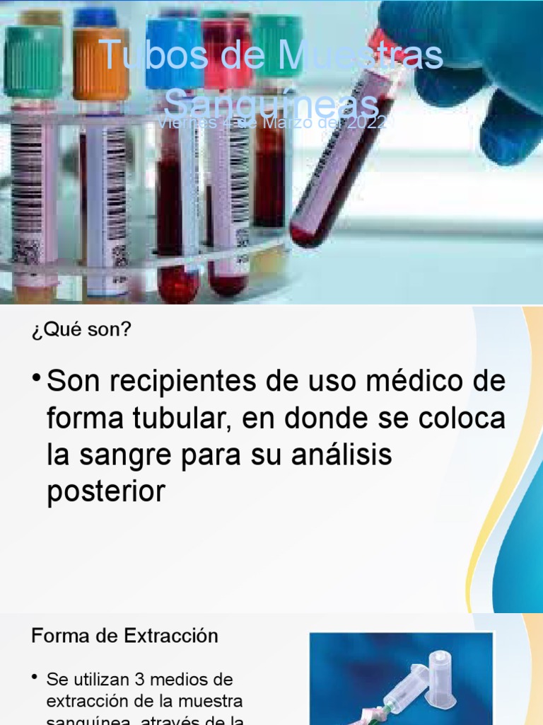 Tubos de Muestras Sanguíneas | PDF