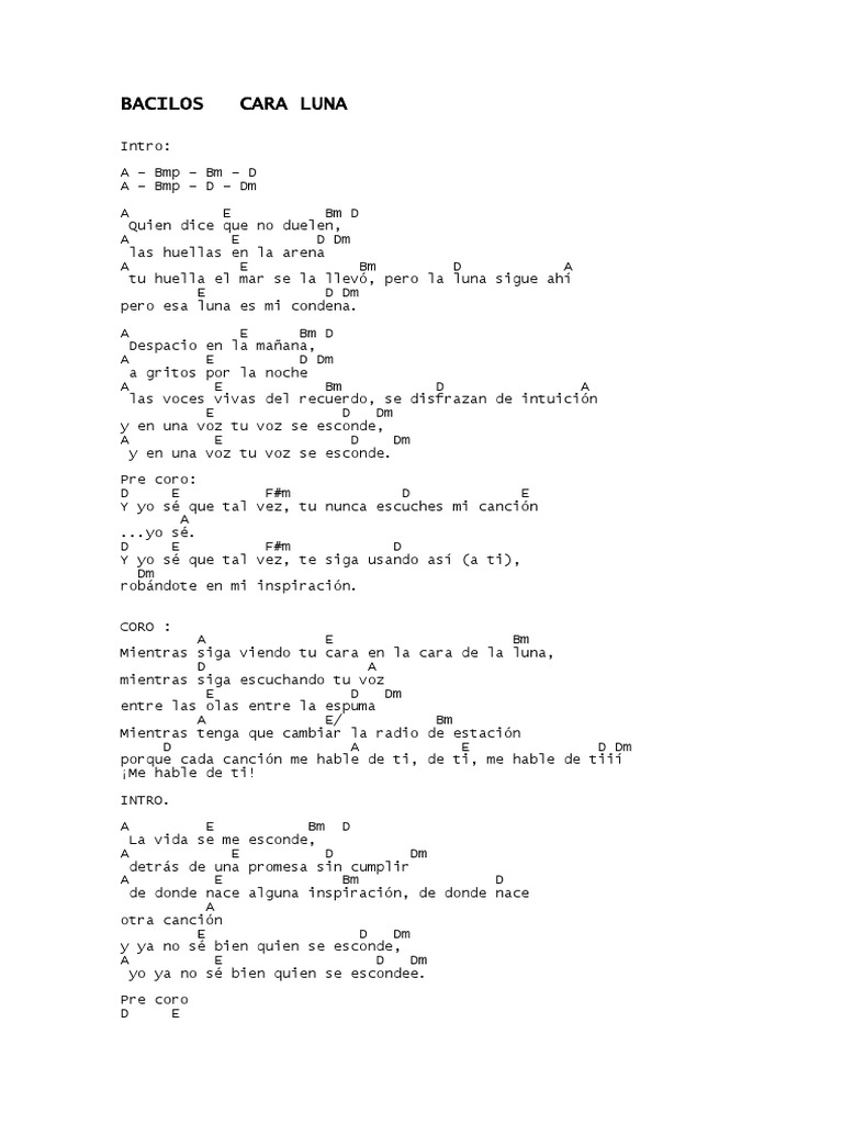 Bacilos Cara Luna | PDF