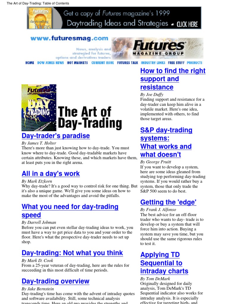Futures Magazine - The Art of Day-Trading | PDF | Day Trading ...