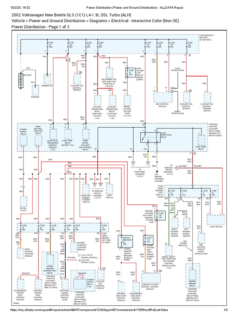 2002 VW Beetle Fuse Box Diagram | PDF | Fuse (Electrical) | Vehicle ...