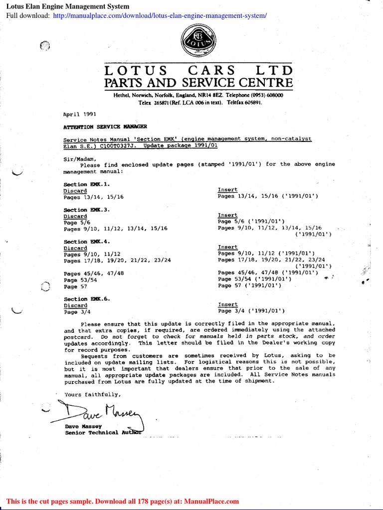 Lotus Elan Engine Management System | PDF | Computers