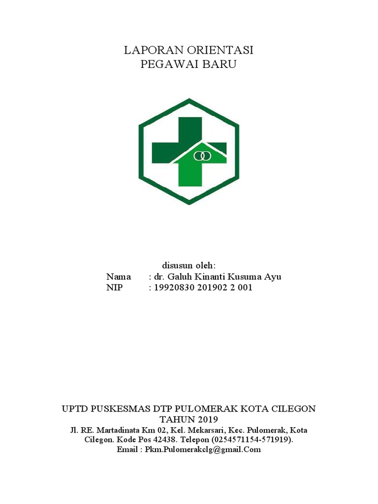 Cover Laporan Orientasi DR Galuh | PDF