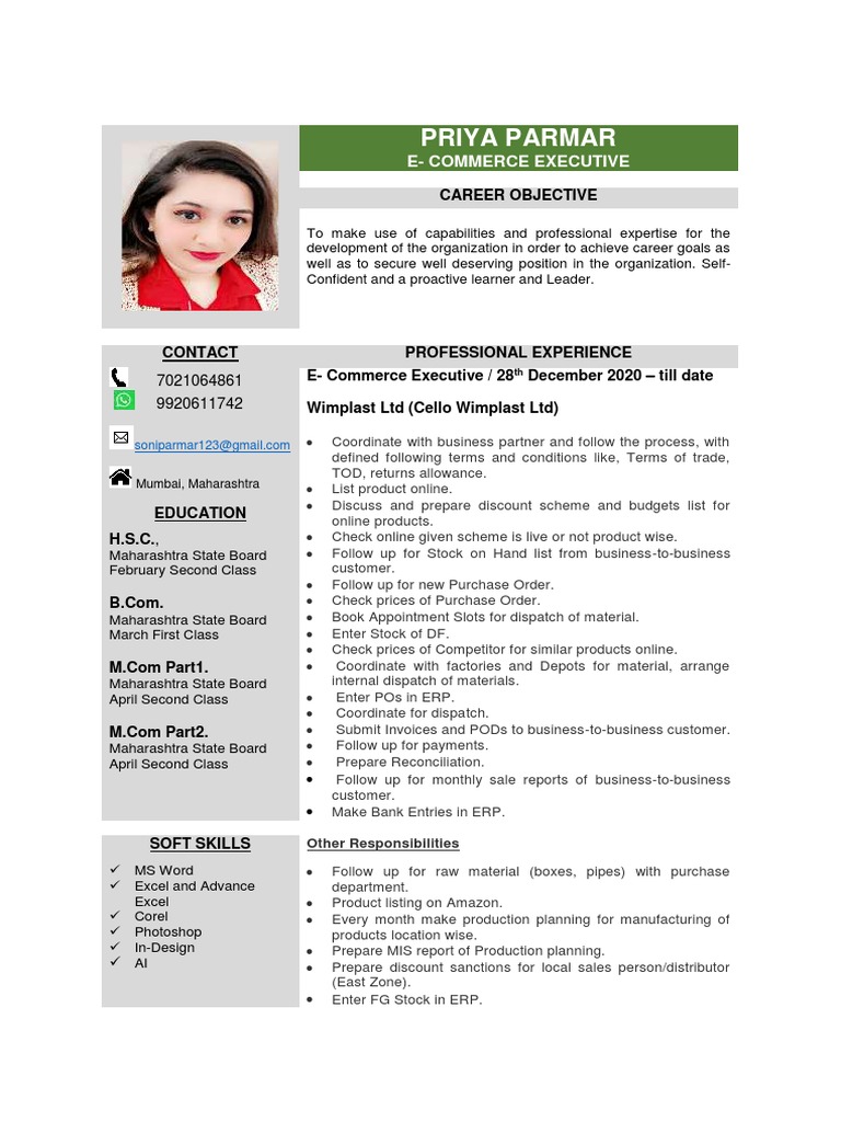 Priya CV New | PDF