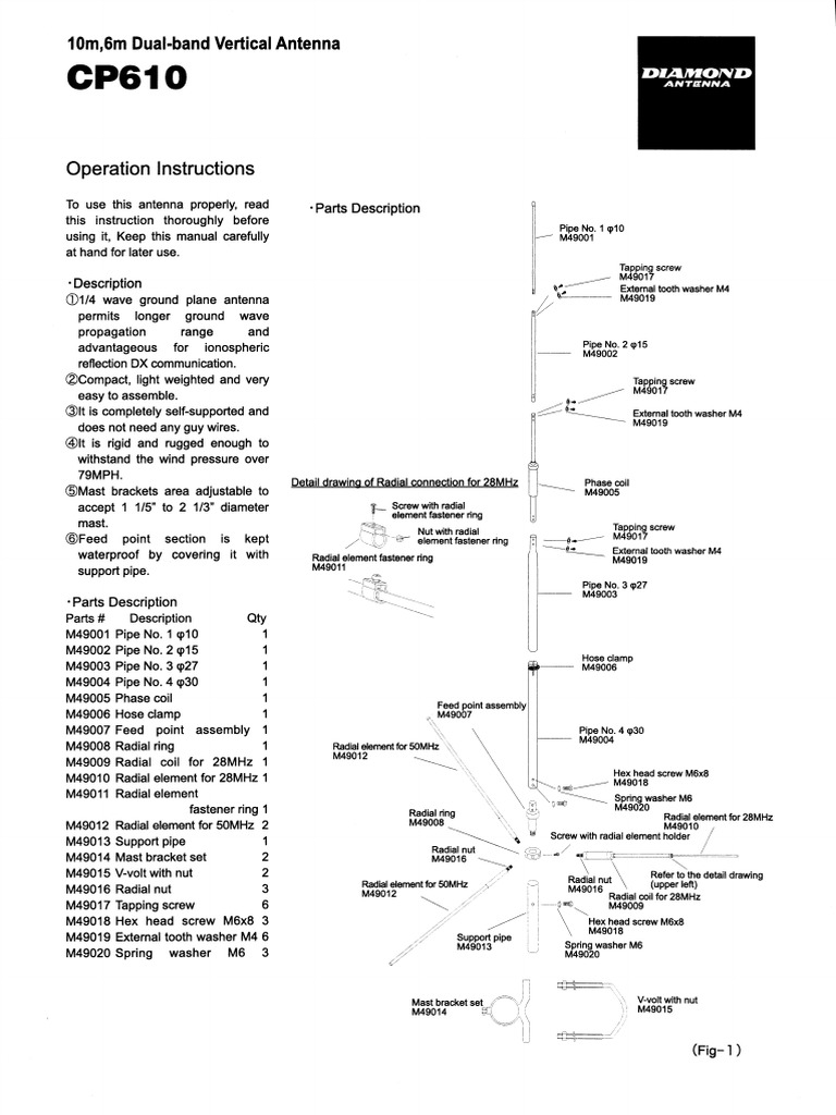 CP610 Instructions | PDF