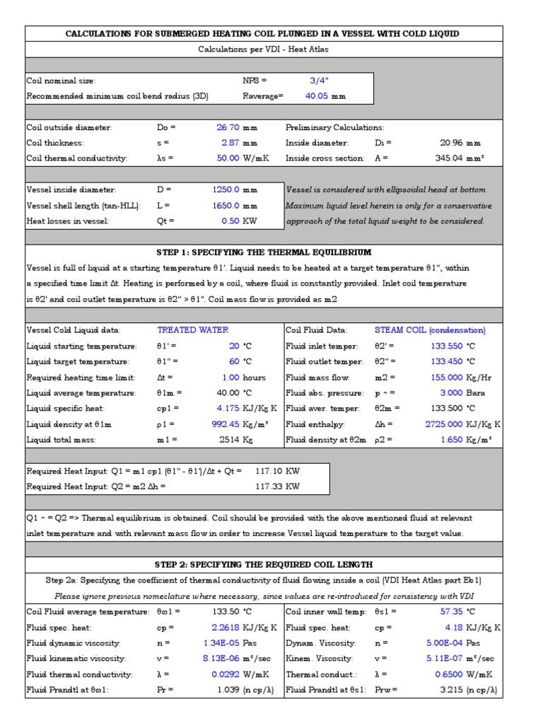Heating Coil Sizing Calculations | PDF | Science & Mathematics