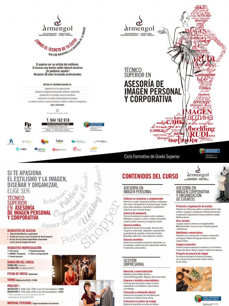 Diptico Informativo Grado Superior Asesoria Imagen Personal | PDF