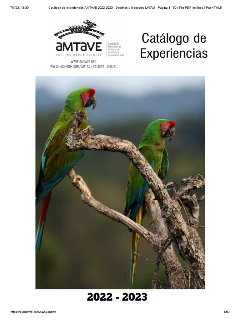 Catálogo de Experiencias AMTAVE 2022-2023 - Destinos y Negocios LATAM - Página 1 - 60 - Flip PDF ...