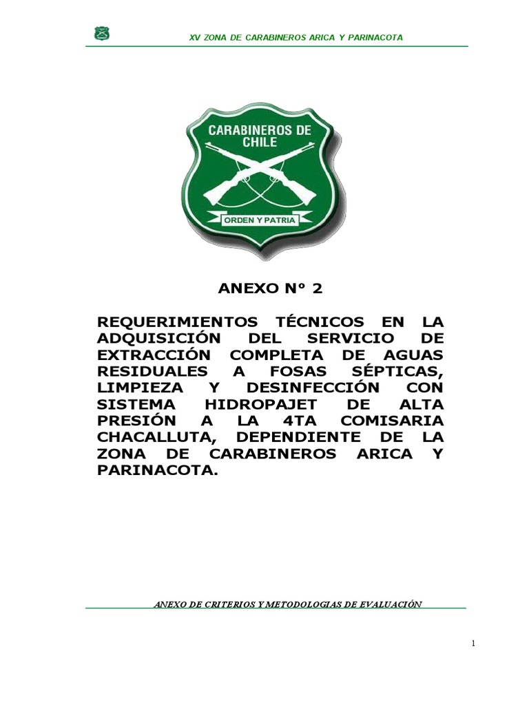 Anexo 2 Requerimientos Tecnicos Fosas 4ta Com | PDF Anexo 2 Requerimientos Tecnicos Fosas 4ta Com | PDF