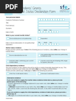Marital Status Declaration Form 2023/24 | PDF | Marriage | Private Law