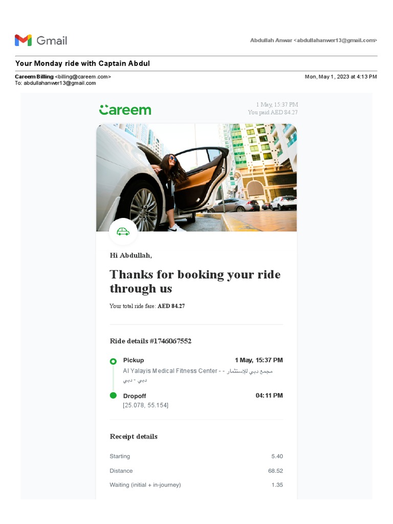 Careem Receipt | PDF | Receipt | Trade