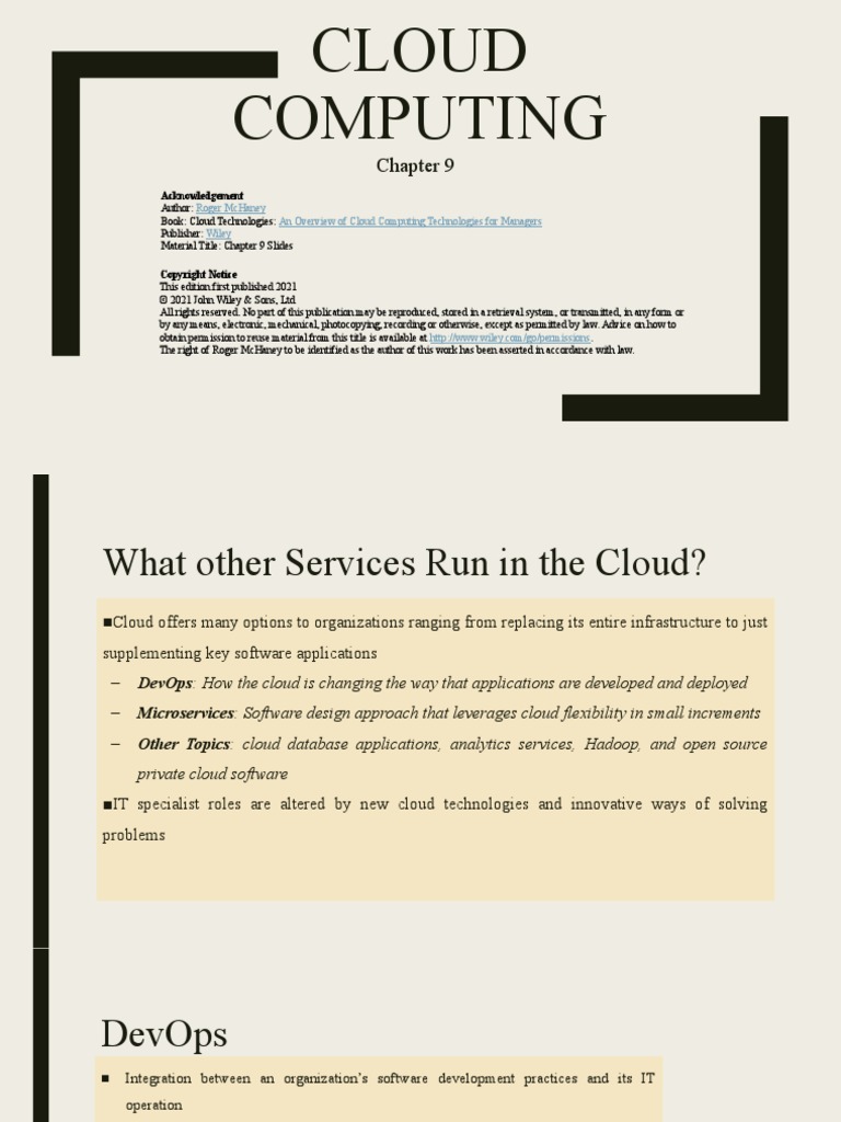 CH 09 | PDF | Cloud Computing | Databases