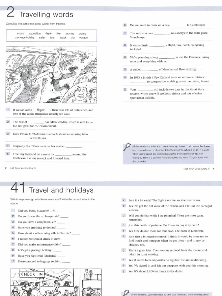Travel Test Your Vocabulary | PDF