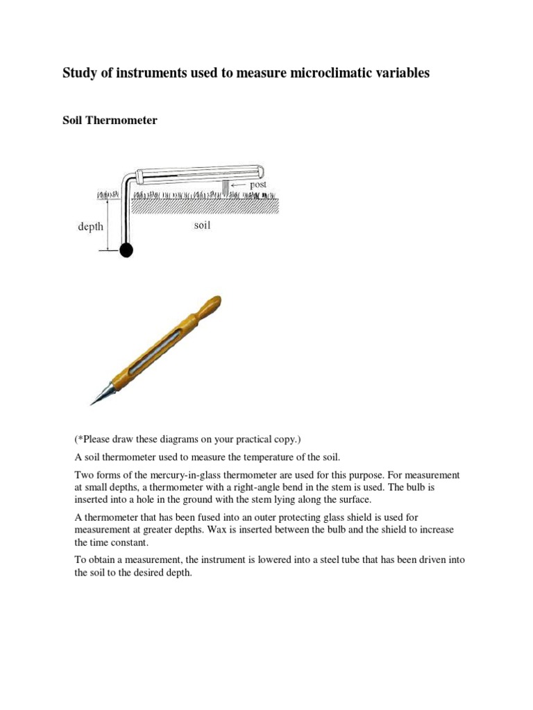 Study of Instruments Used To Measure Microclimatic Variables | Download Free PDF | Metrology ...