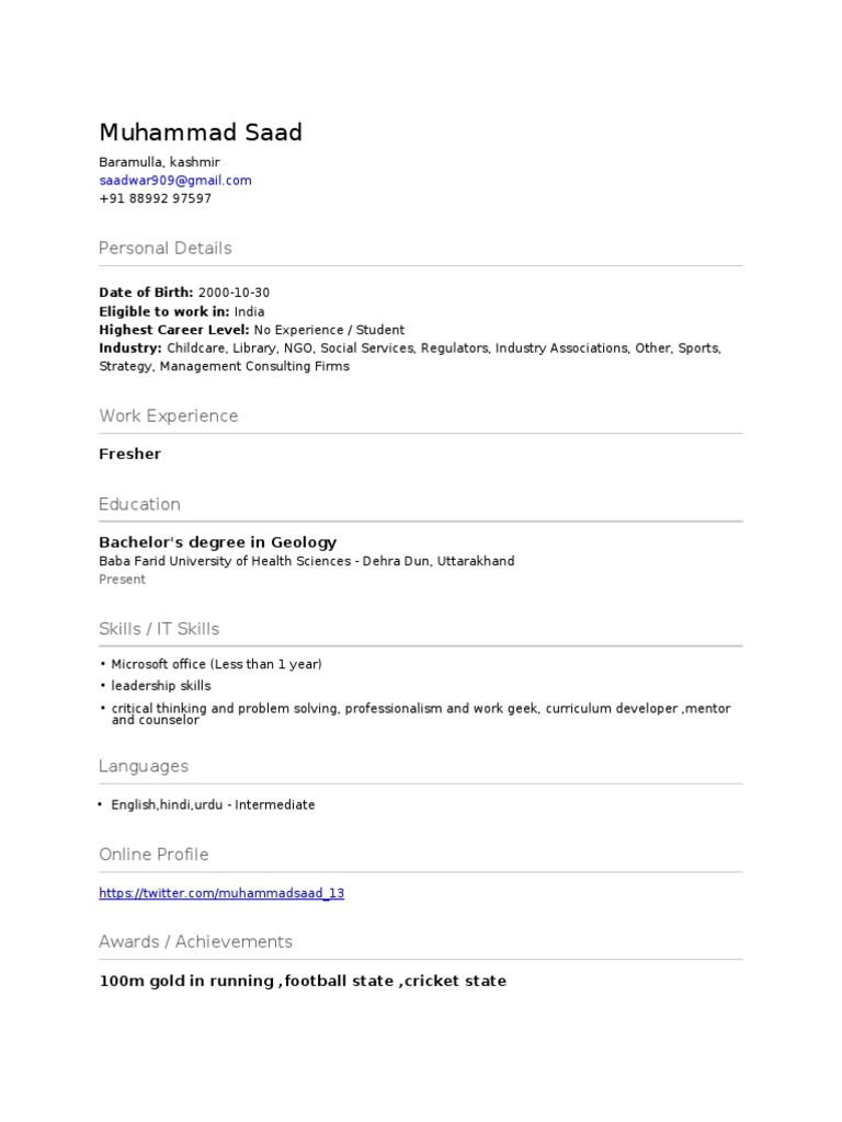 Muhammad Saad (1) | PDF