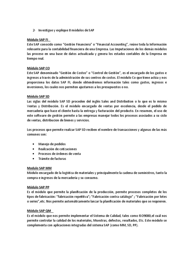 Grupo25 - TG - M3 - Sistemas Integrados ERP (Item 2) | PDF | Planificación de recursos ...
