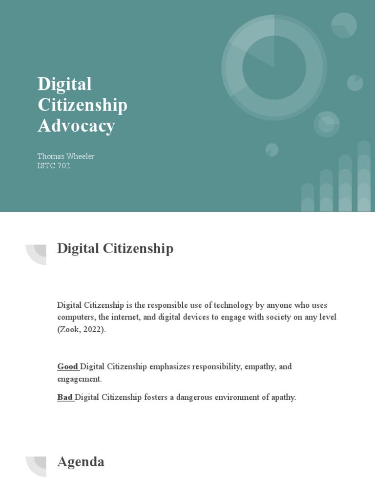 Digital Citizenship Advocacy | PDF | Teachers | Civic Engagement