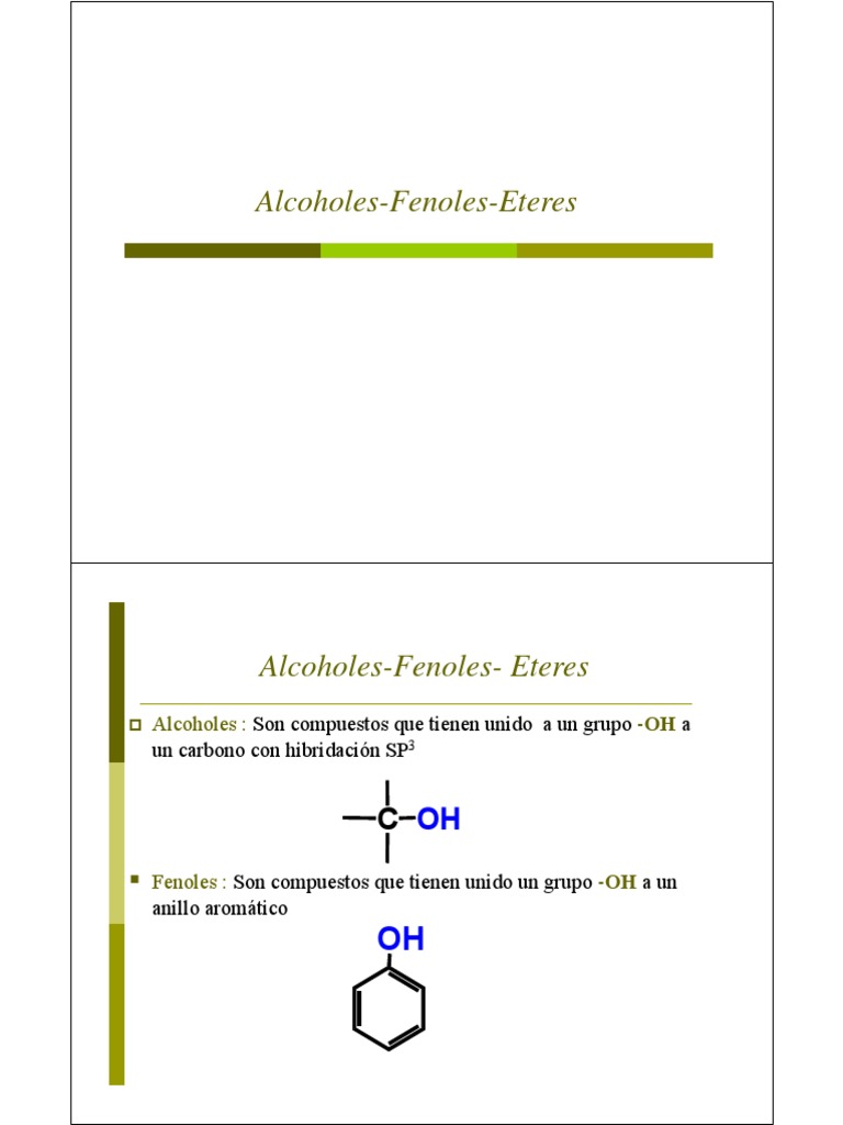 Alcohol, Fenol y Eteres | PDF | Ácido | Redox