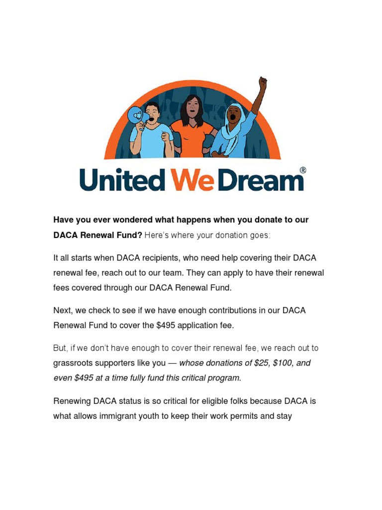 UWD - DACA Recipients Need Your Support | PDF | Business