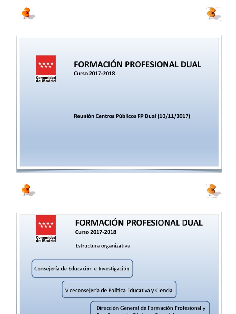 Presentación Reunión FP DUAL Nov2017 | PDF | Desarrollo profesional | Seguridad alimenticia