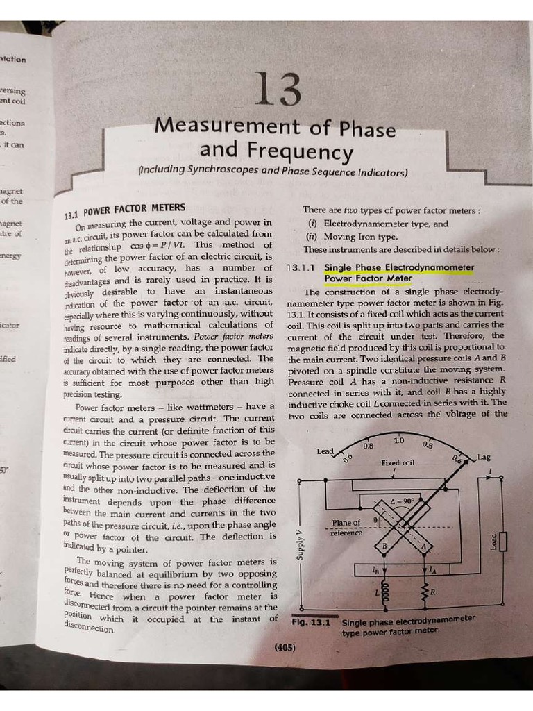 Power Factor and Frequency Meter | PDF
