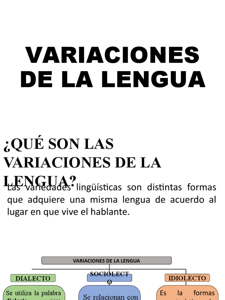 Variaciones de La Lengua | PDF